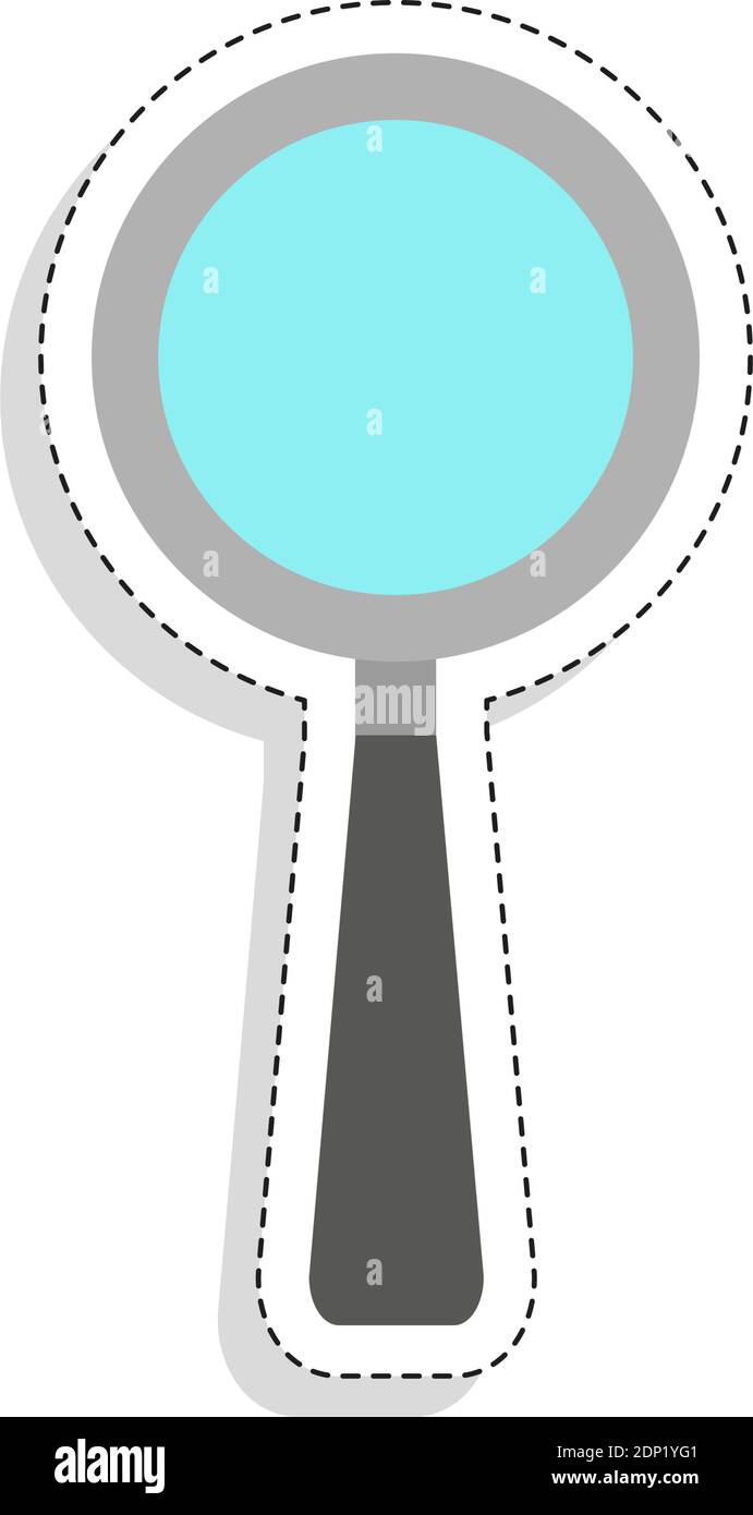 Isolated magnifying glass tool back to school sticker- Vector Stock ...