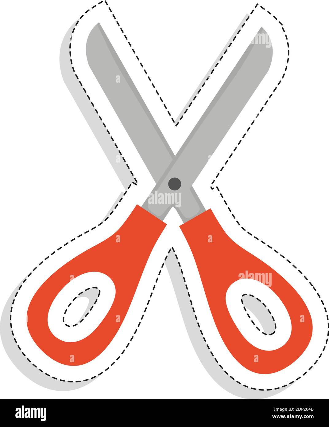 Isolated scissors tool back to school sticker- Vector Stock Vector ...