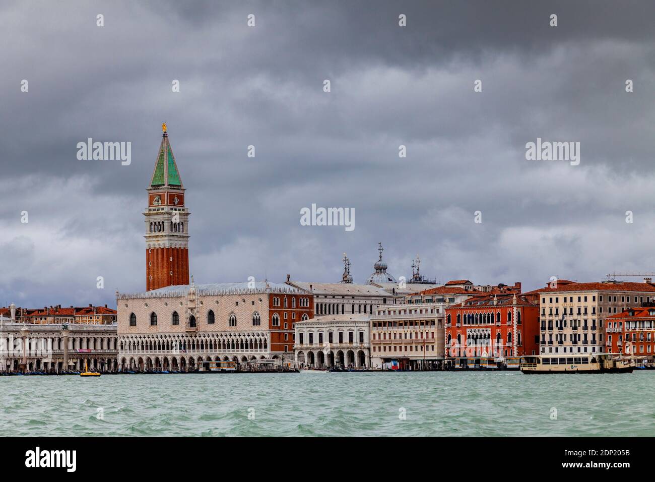 A View Of The Historic Waterfront Buildings, Venice, Italy Stock Photo ...