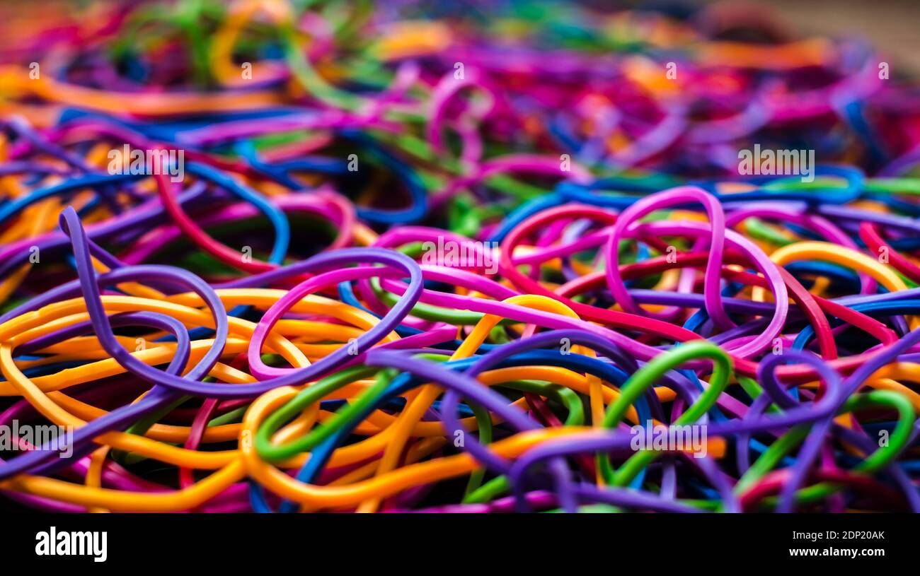 Rubber band colors rainbow loom hi-res stock photography and images - Alamy