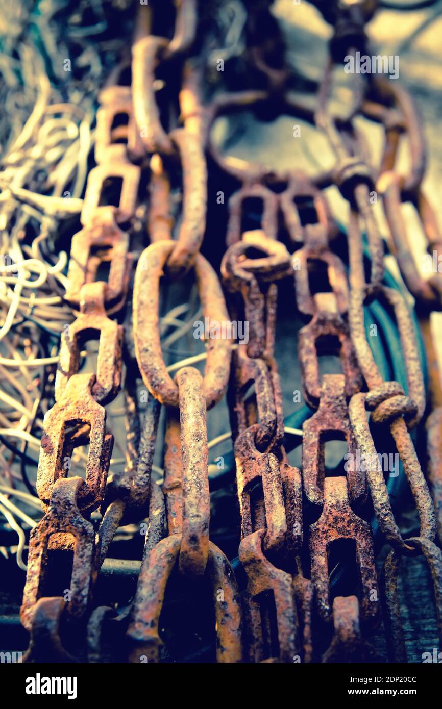Old Rustic Chains High Resolution Stock Photography and Images - Alamy