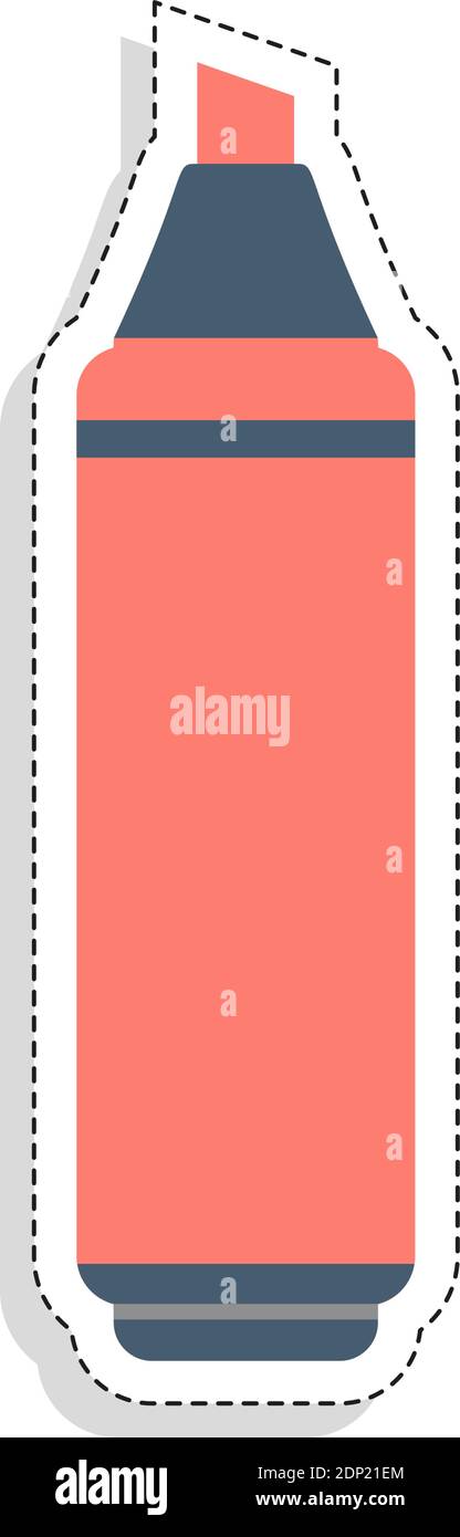 Isolated marker tool back to school sticker- Vector Stock Vector Image ...