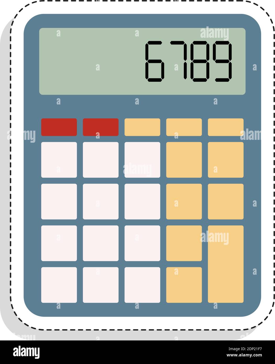 Isolated calculator tool back to school sticker- Vector Stock Vector ...