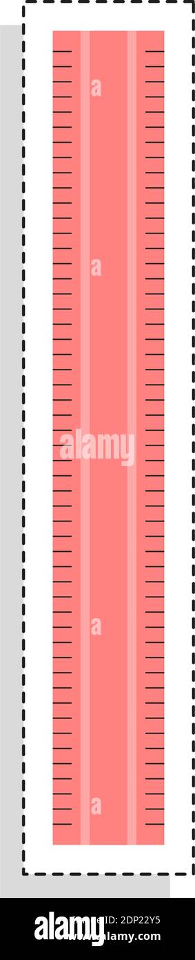 Isolated ruler tool back to school sticker- Vector Stock Vector Image ...