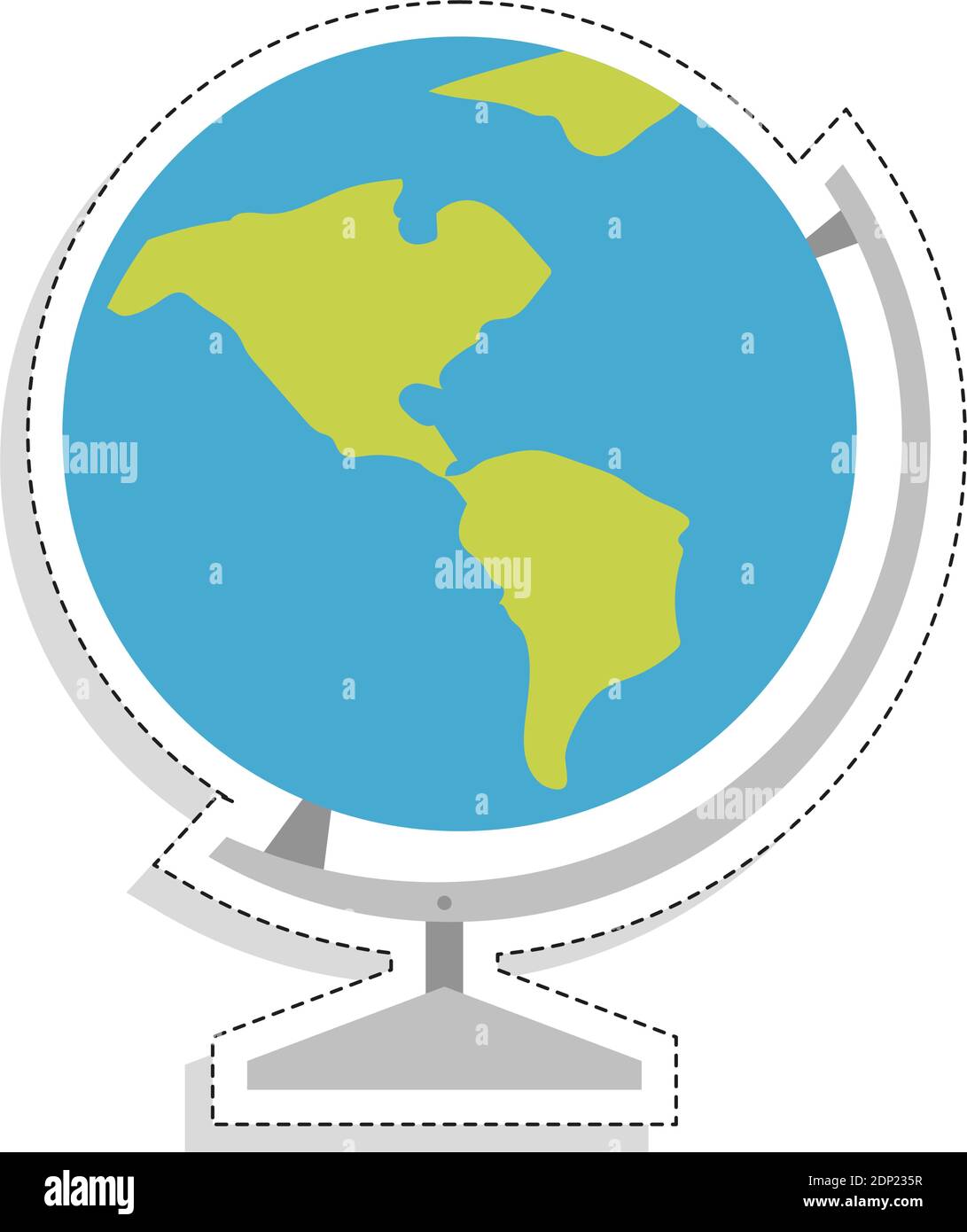 Isolated world map tool back to school sticker- Vector Stock Vector ...