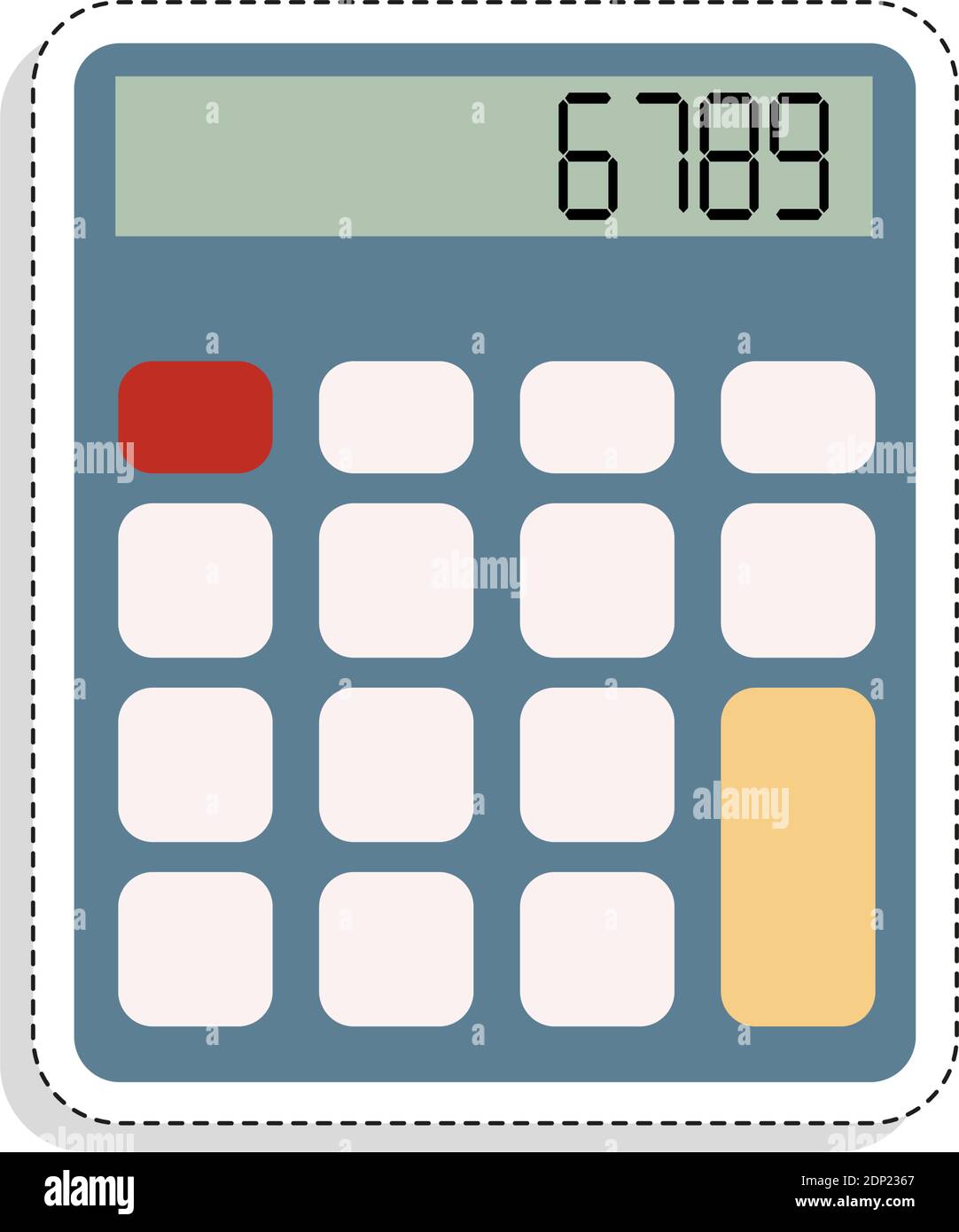 Isolated calculator tool back to school sticker- Vector Stock Vector ...