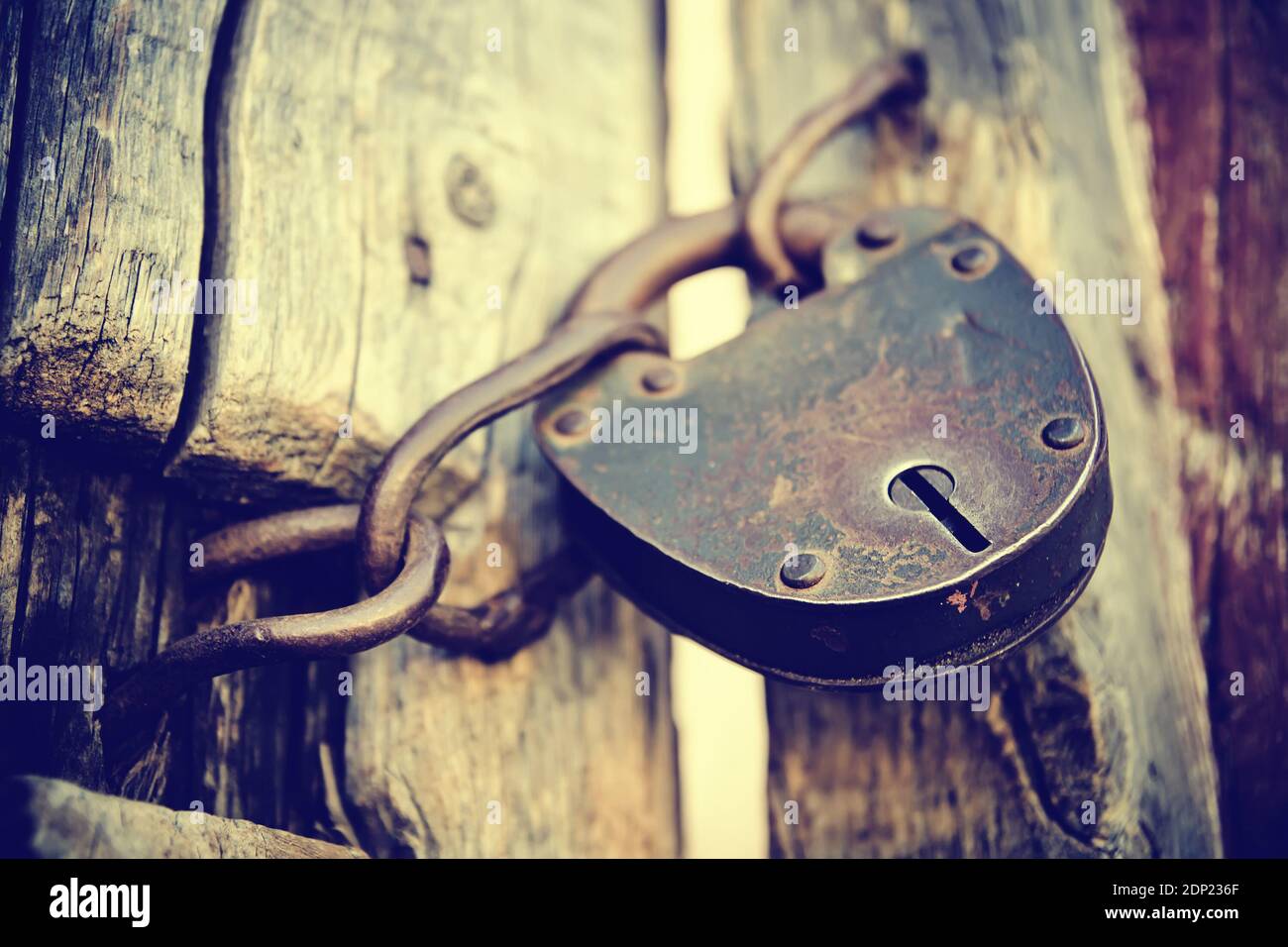 old rusted lock on a door Stock Photo - Alamy