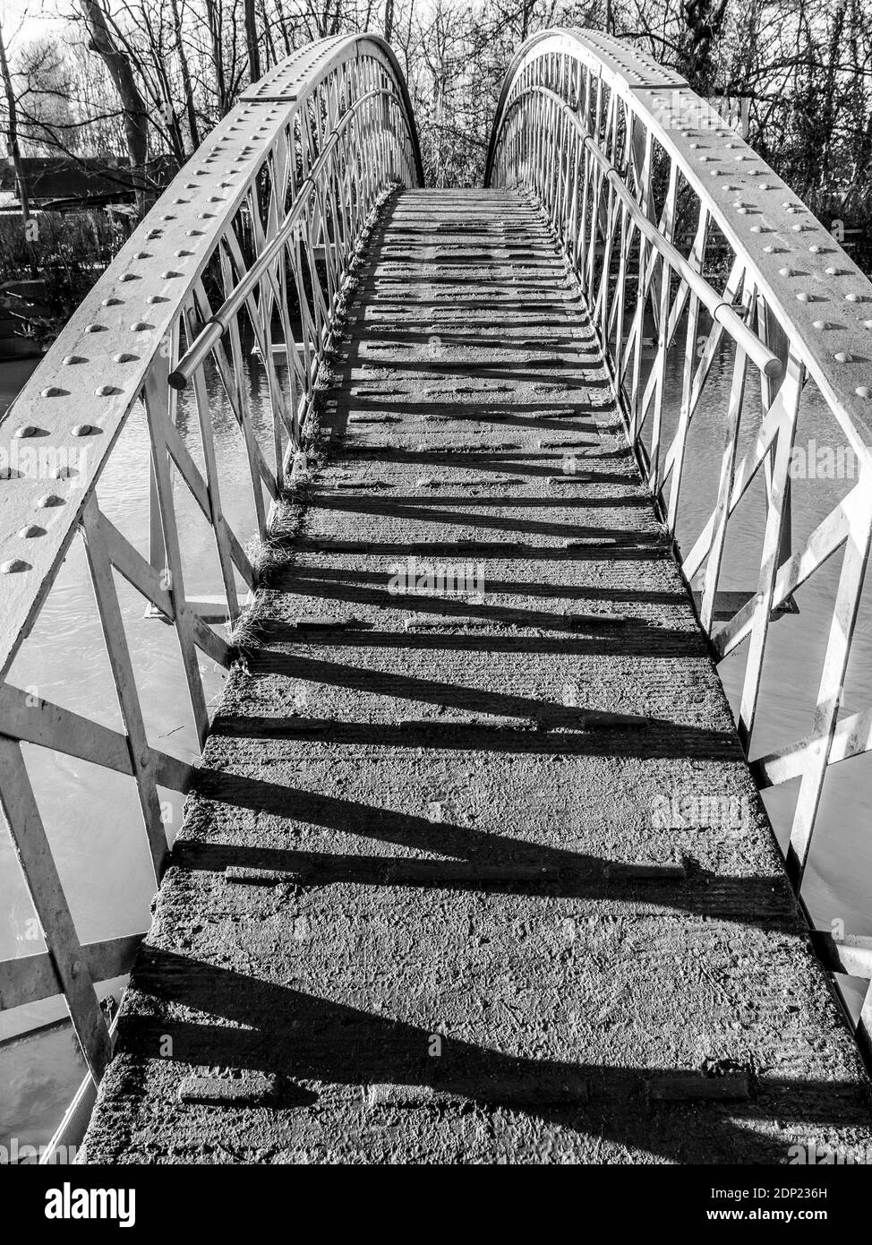 Black and White Landscape, Footbridge, Castle Mill Stream, Oxford ...