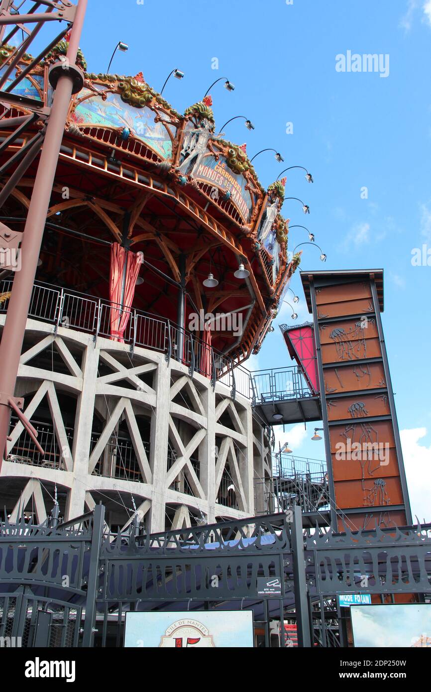 carousel in nantes in france Stock Photo - Alamy