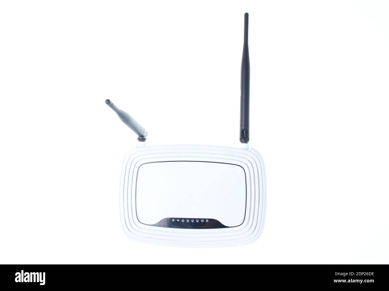 Antenna Wi-Fi router isolated on white background Stock Photo - Alamy