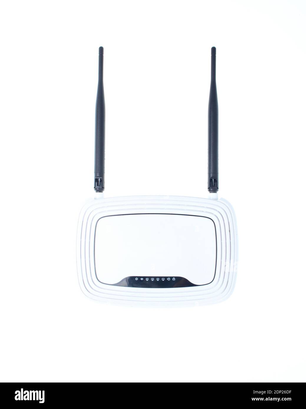 Antenna Wi-Fi router isolated on white background Stock Photo - Alamy