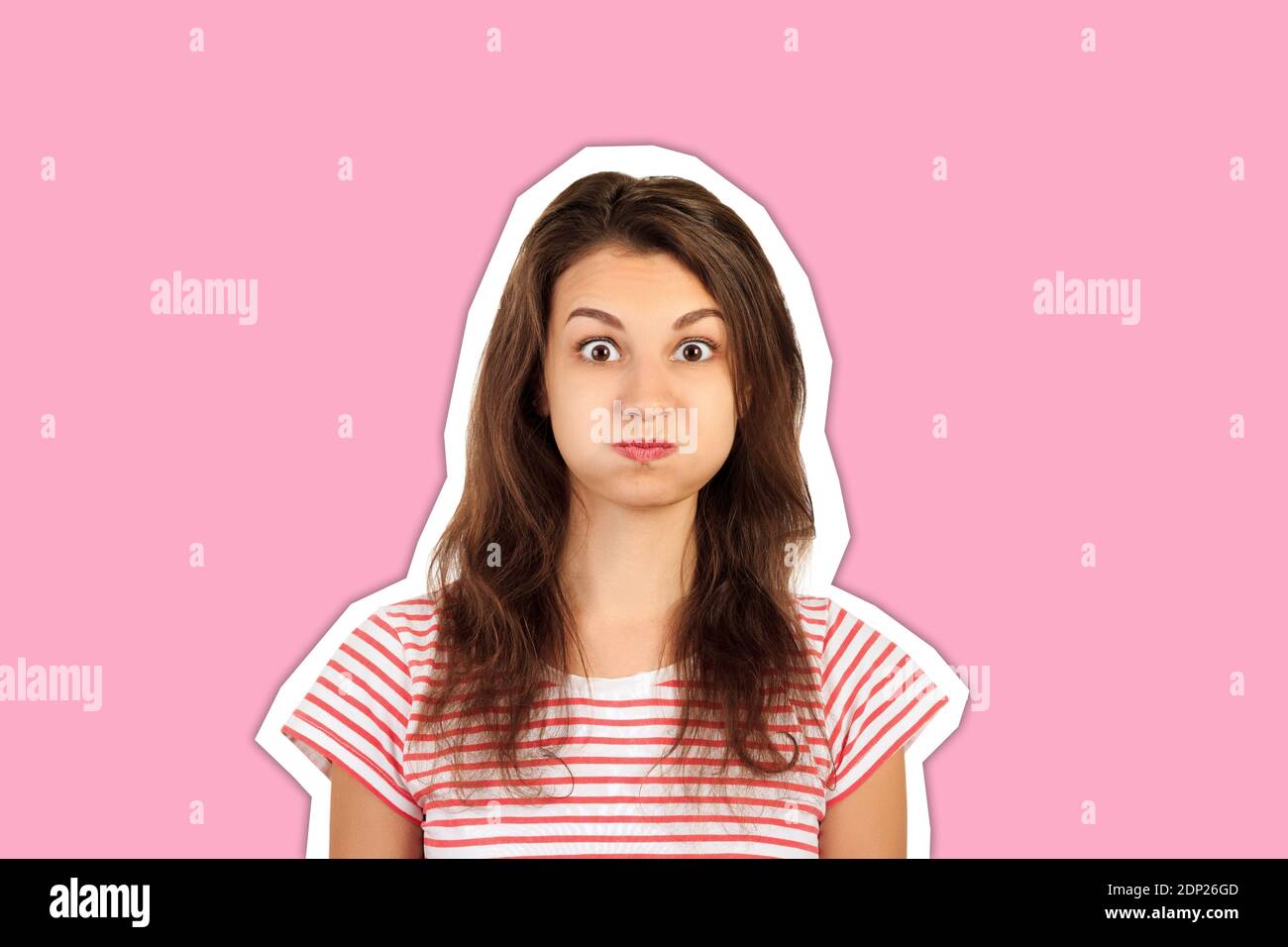 Inflate one cheek hi-res stock photography and images - Alamy