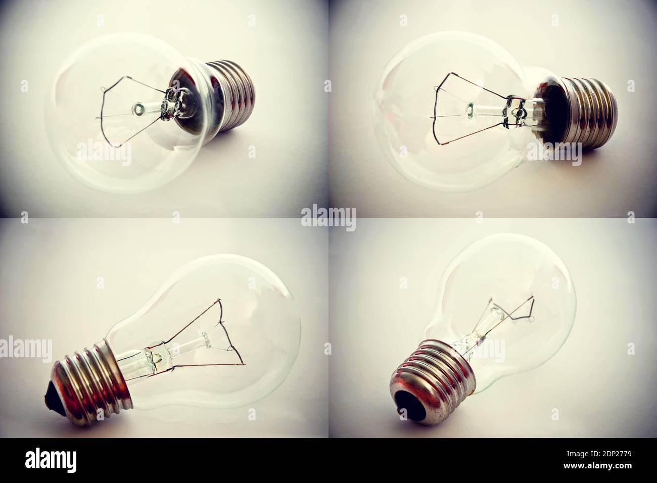 set of bulb on a grey background Stock Photo - Alamy
