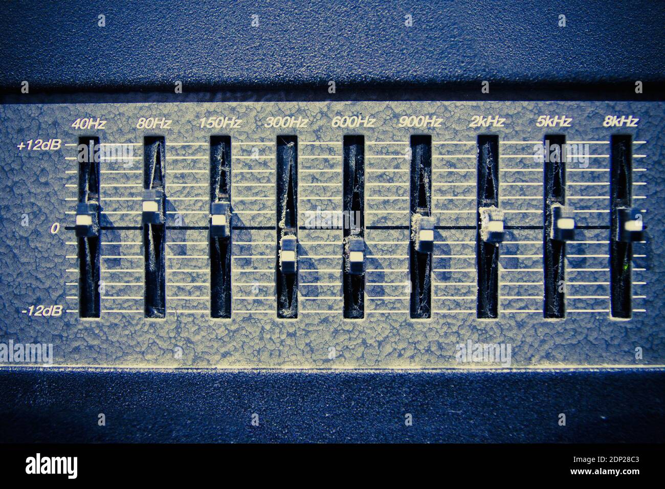 studio amplifier equipment with sliders Stock Photo - Alamy