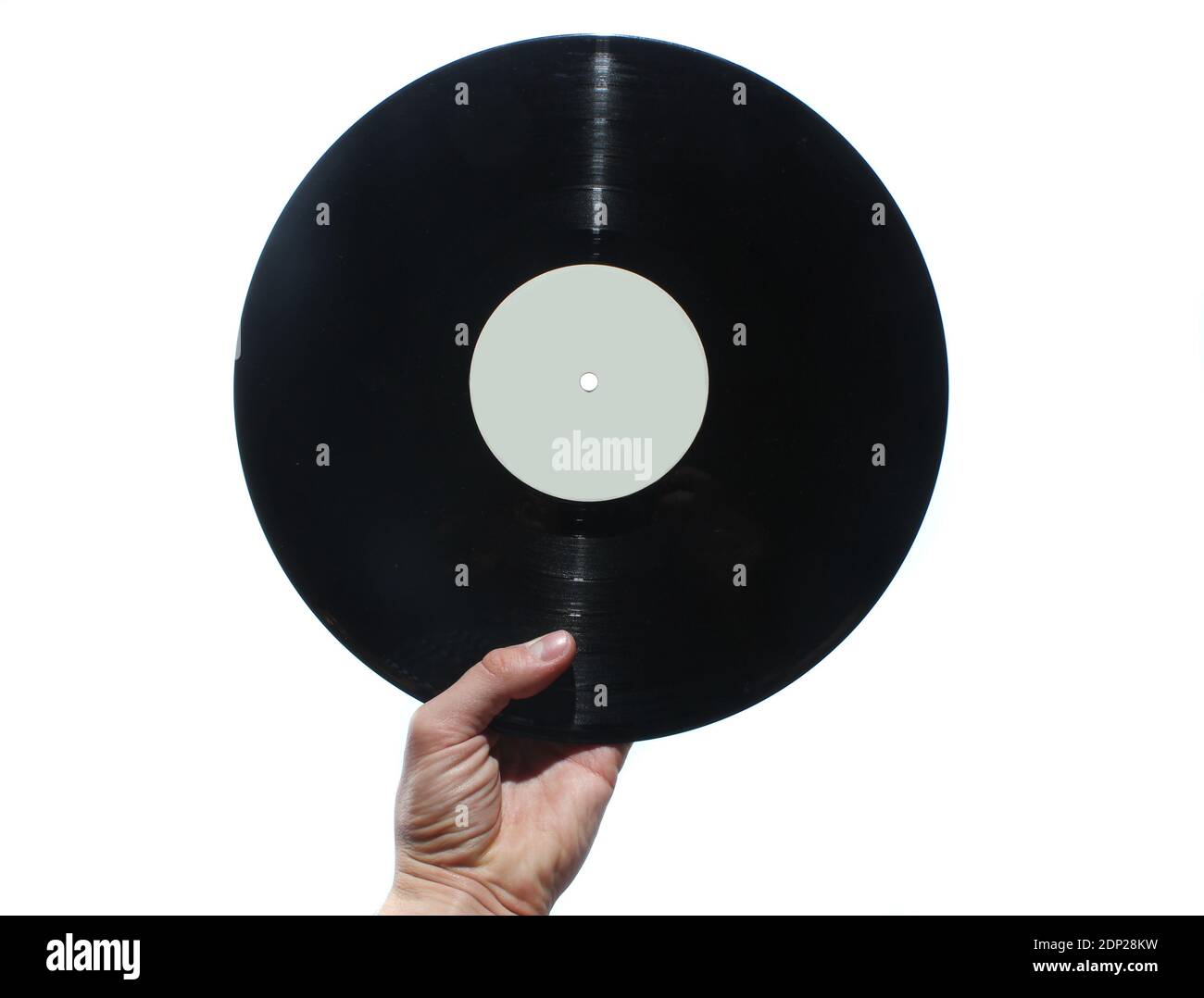 Hand holding vinyl record isolated on white, retro style Stock Photo ...