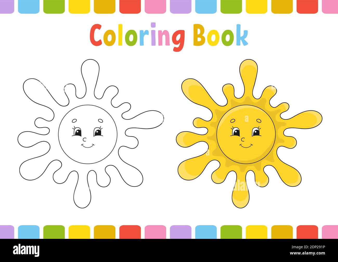 Coloring book for kids. Cheerful character. Vector illustration. Cute ...