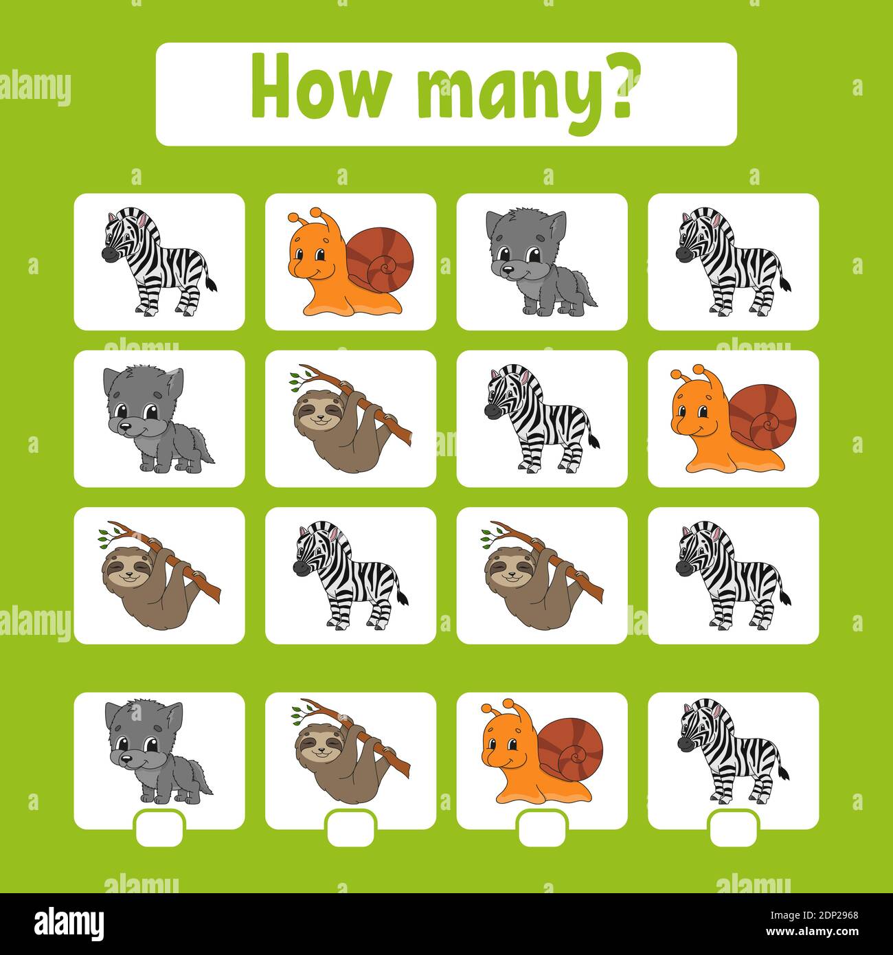 Counting game for children of preschool age. Learning mathematics. How ...