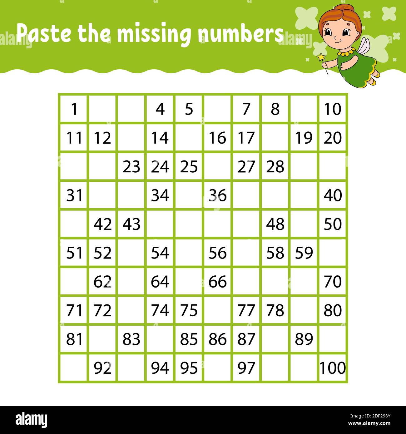 Paste the missing numbers. Handwriting practice. Learning numbers for ...