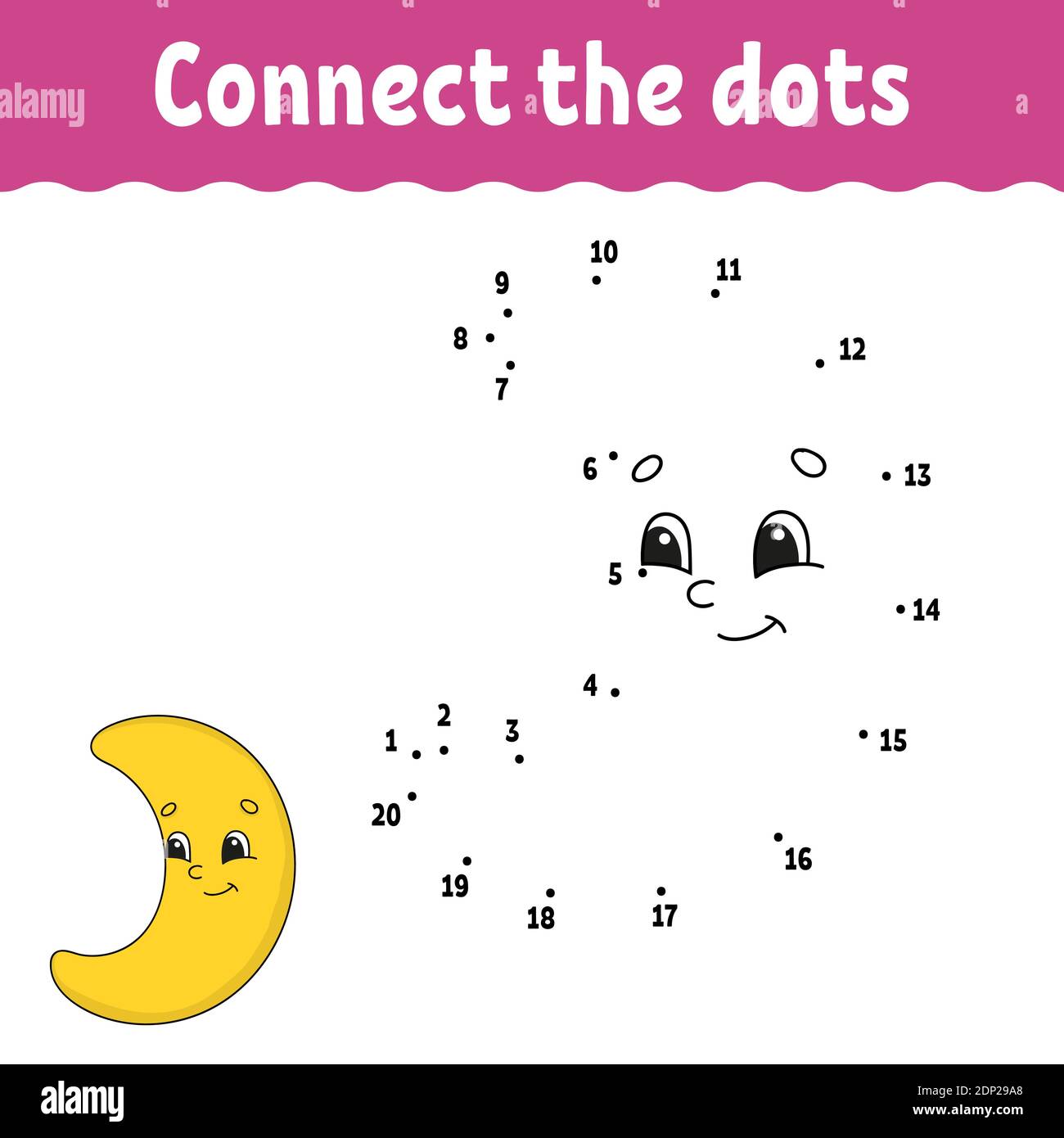 Dot to dot. Draw a line. Handwriting practice. Learning numbers for ...