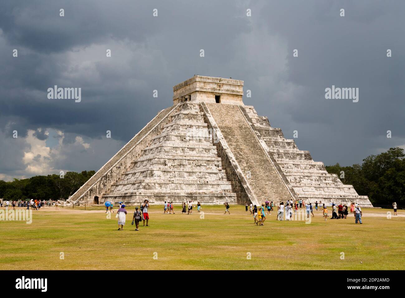 El Castillo or Temple of Kukulcan, the iconic step pyramid at Chichen ...