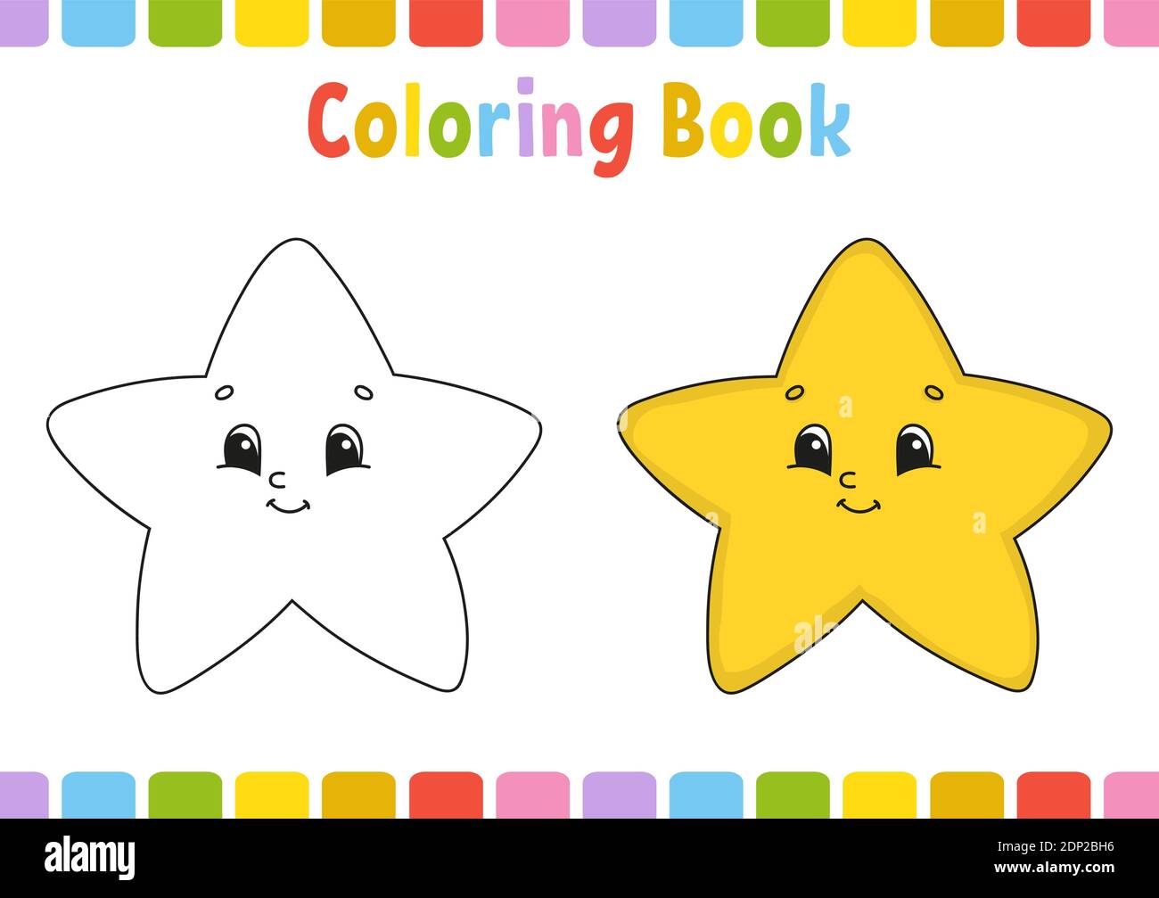 Coloring book for kids. Cheerful character. Vector illustration. Cute ...