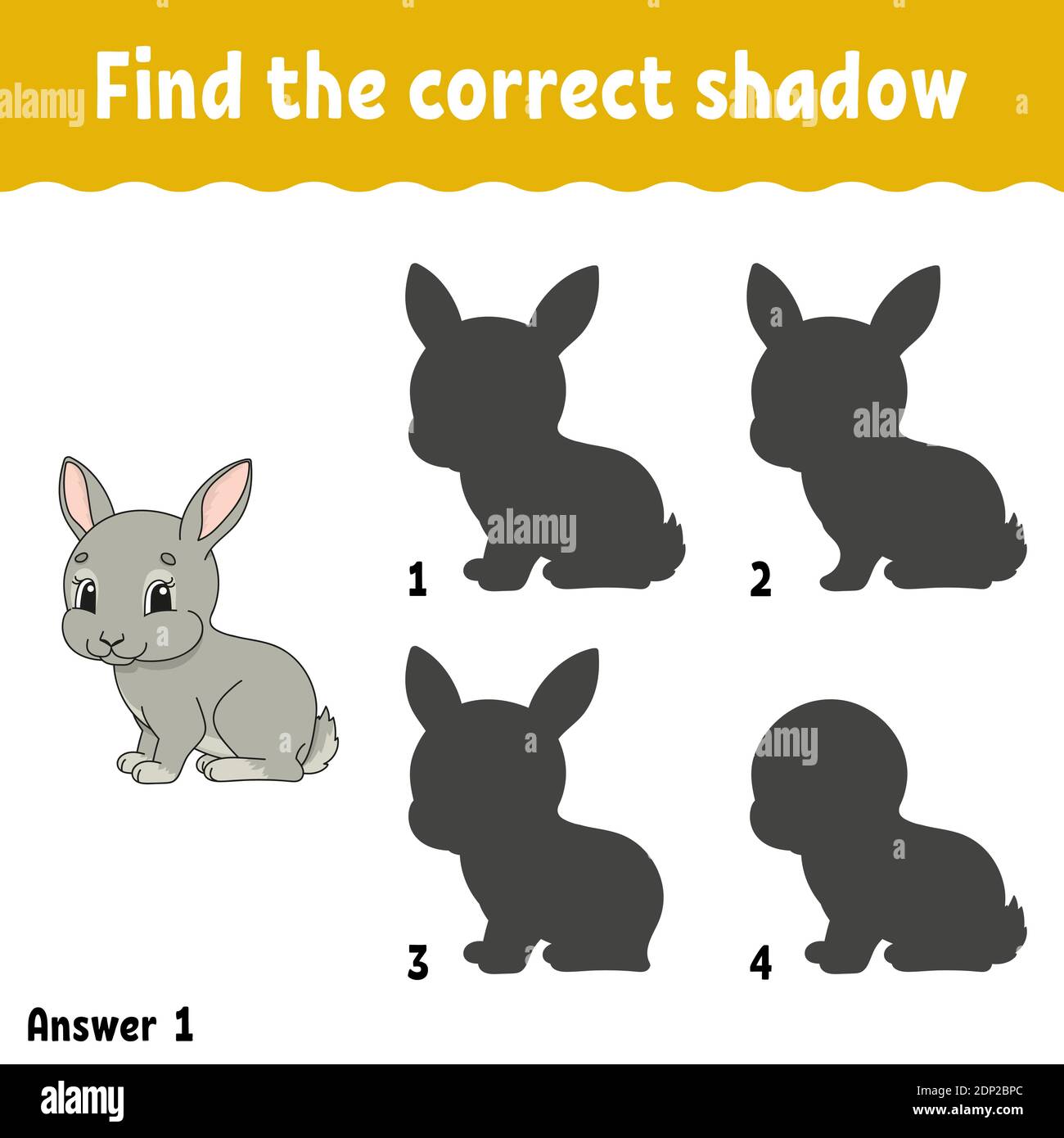Find the correct shadow. Draw a line. Education developing worksheet ...