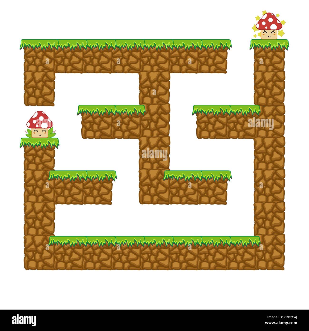 Maze dungeon. Game for kids. Puzzle for children. Cartoon style ...