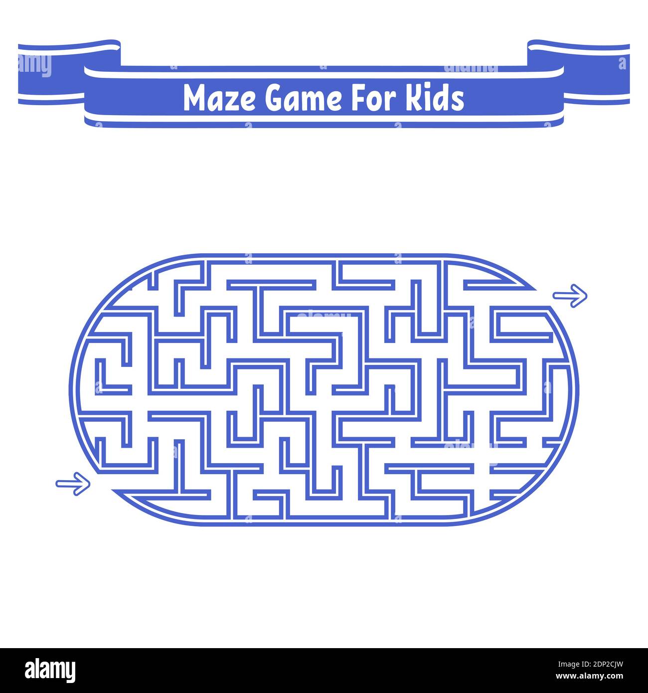 Color oval labyrinth. Game for kids. Puzzle for children. Maze ...