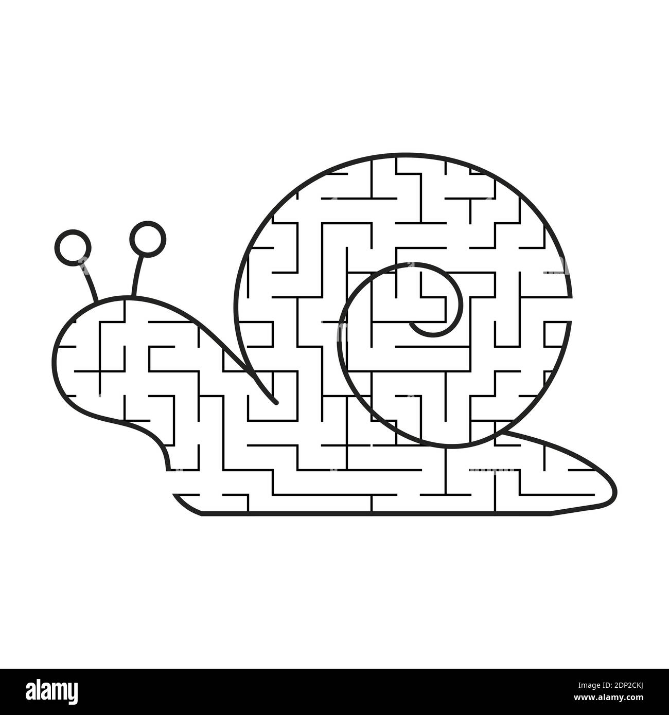 Black labyrinth is a cute snail. Kids worksheets. Activity page. Game ...