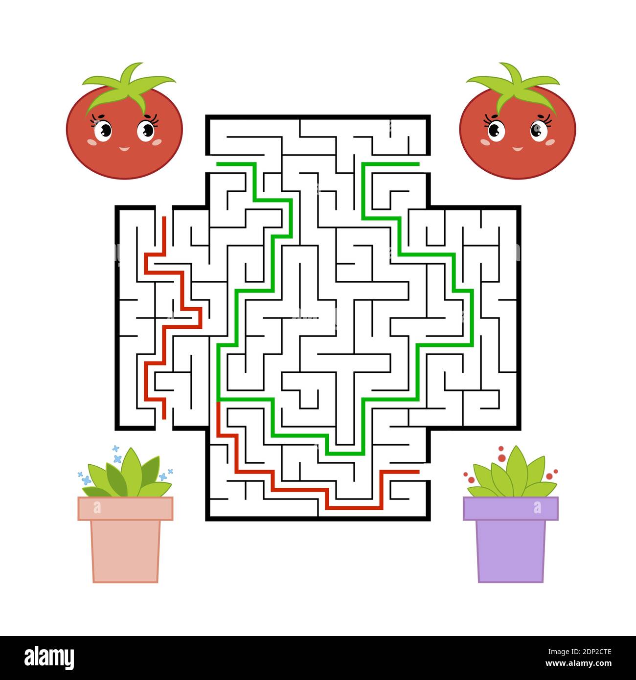 Funny maze. Game for kids. Puzzle for children. Cartoon style ...