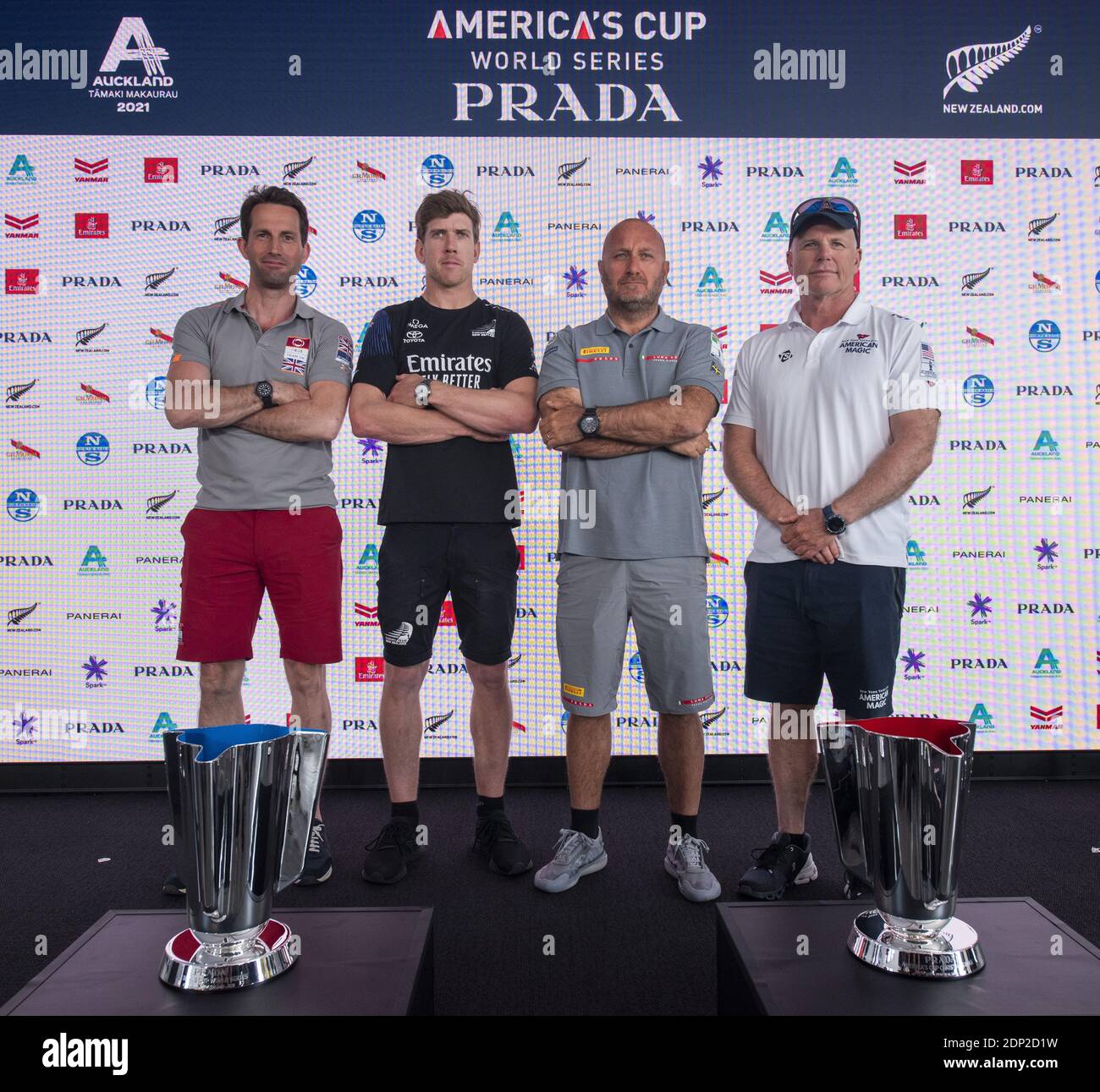 INEOS Team UK helmsman Sir Ben Ainslie, Emirates Team New Zealand ...