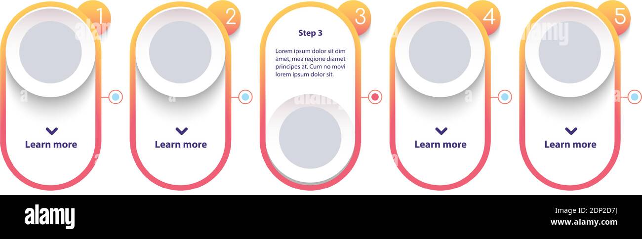 Sequential vector infographic template for business roadmap Stock ...