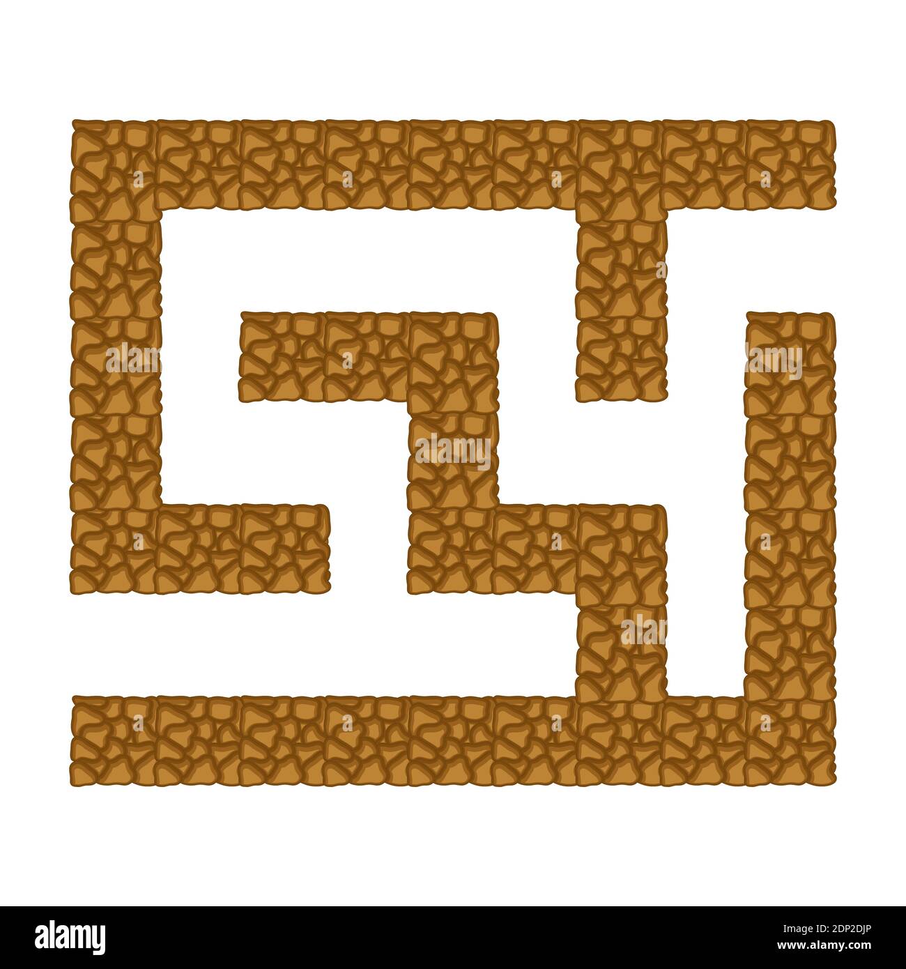 Maze underground. Game for kids. Puzzle for children. Cartoon style ...