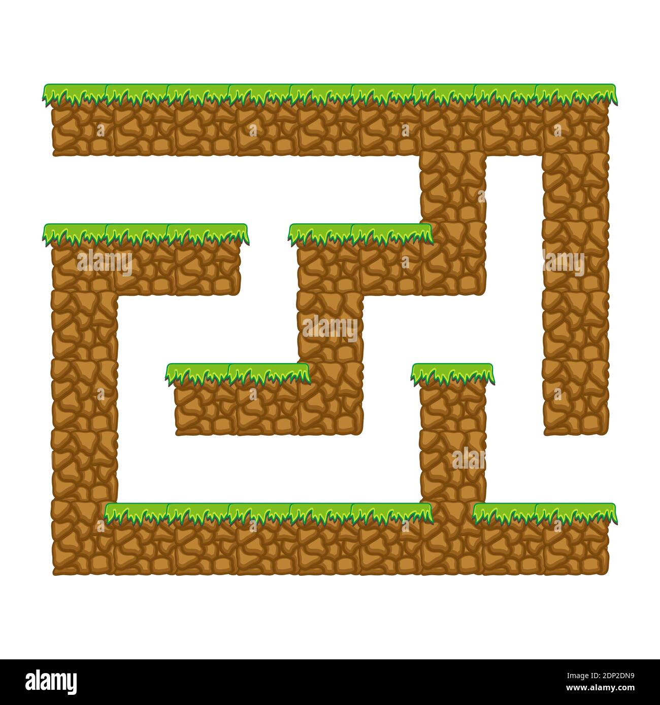 Maze cave. Game for kids. Puzzle for children. Cartoon style. Labyrinth ...