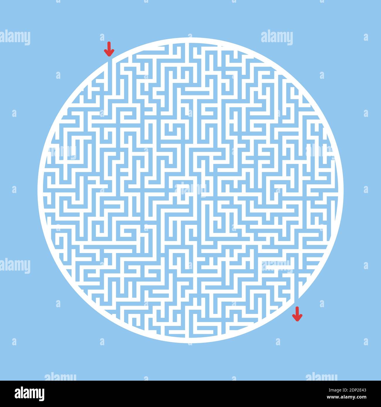 Difficult big round labyrinth. Game for kids and adults. Puzzle for ...