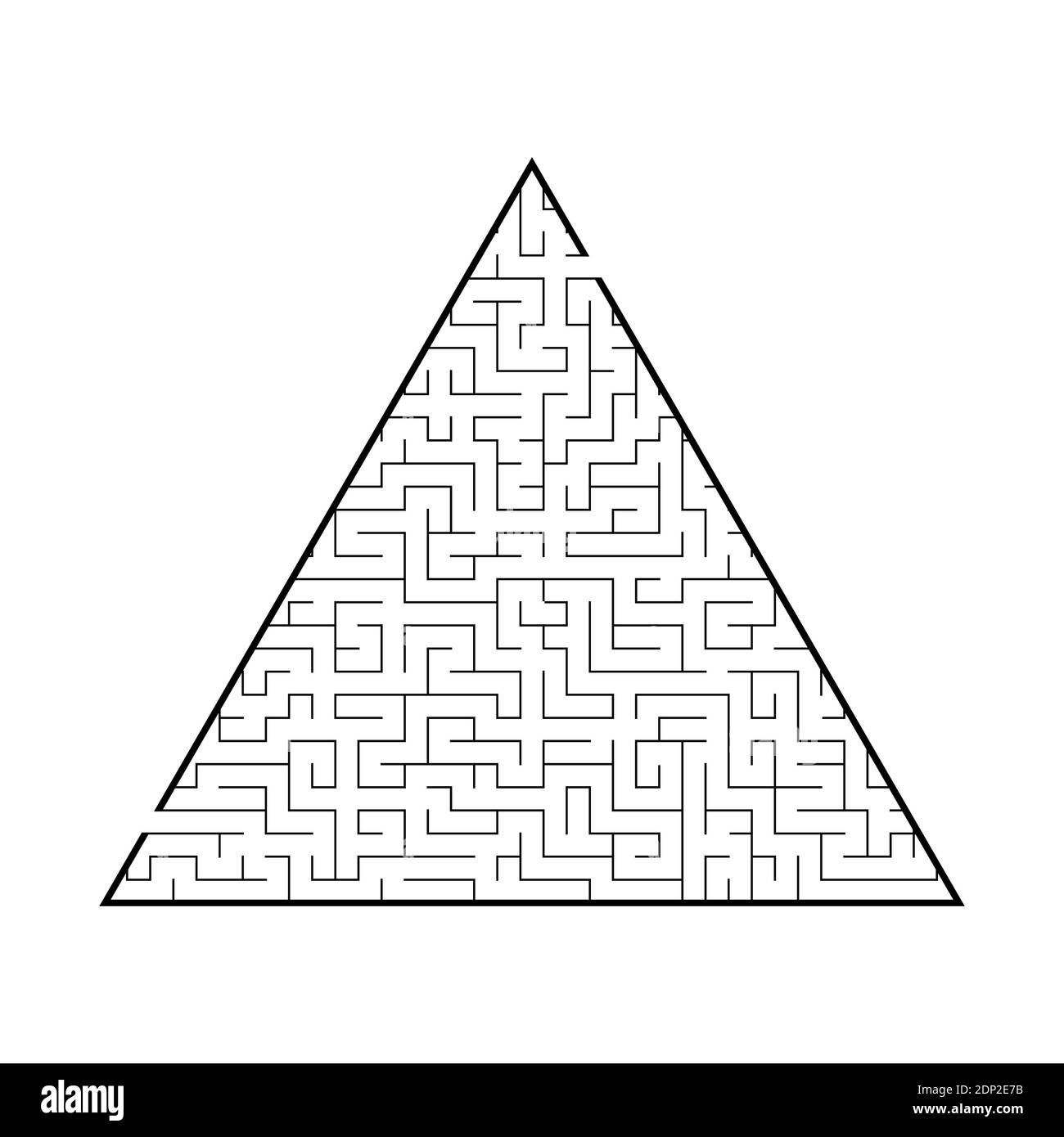 Complicated large triangular labyrinth. Game for kids and adults ...