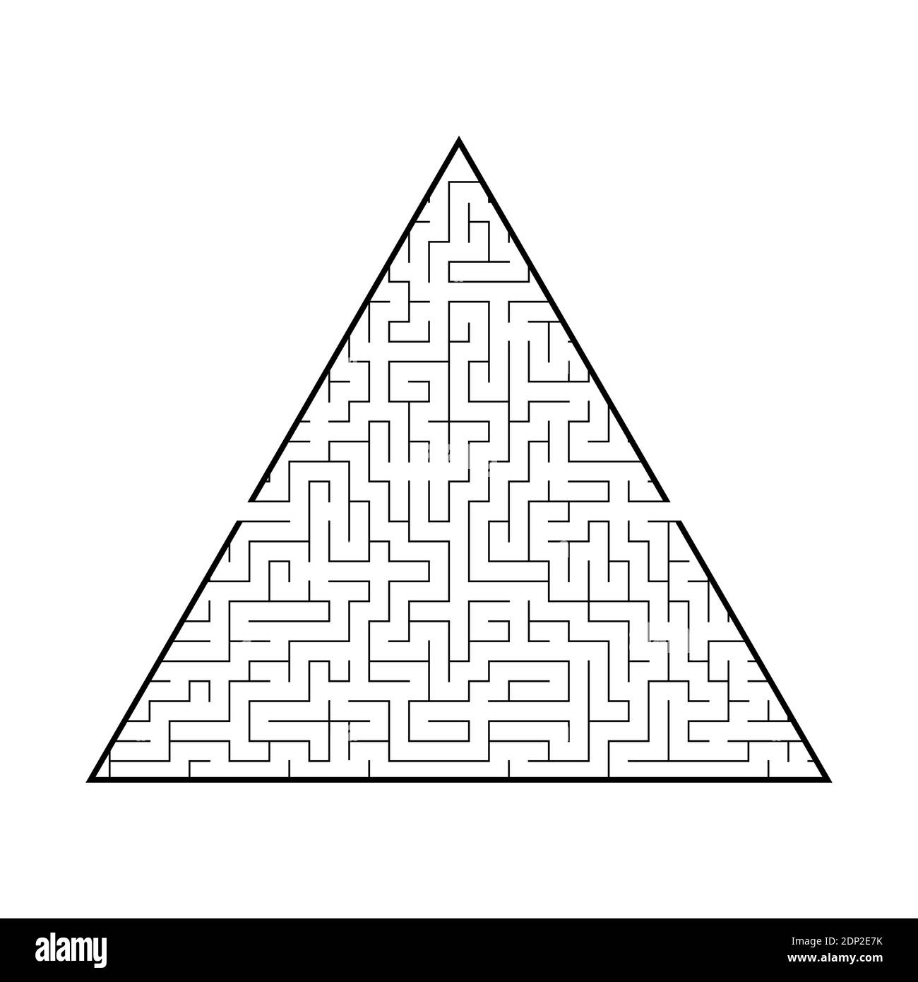Complicated large triangular labyrinth. Game for kids and adults ...
