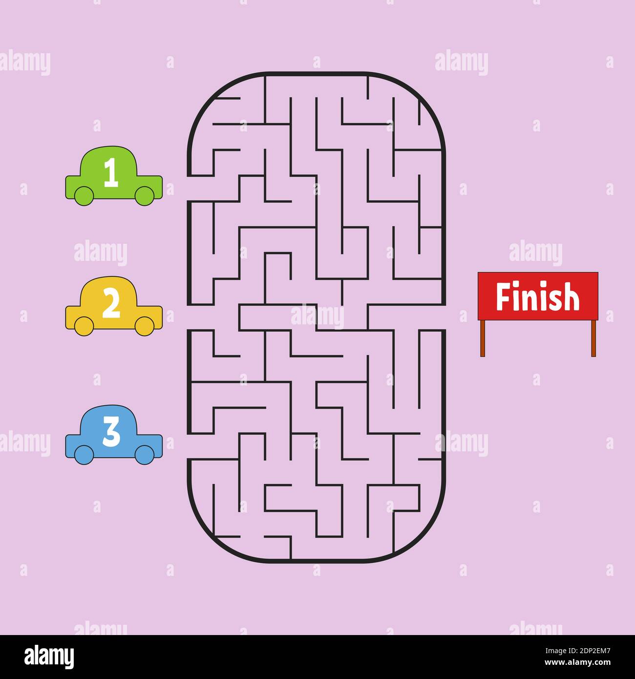 Funny maze. Game for kids. Puzzle for children. Cartoon style ...