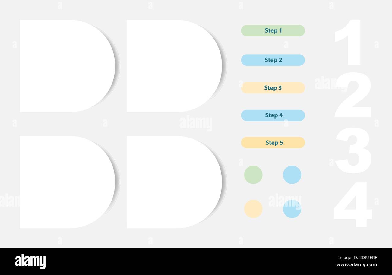Blank flowchart vector infographic elements set Stock Vector Image ...