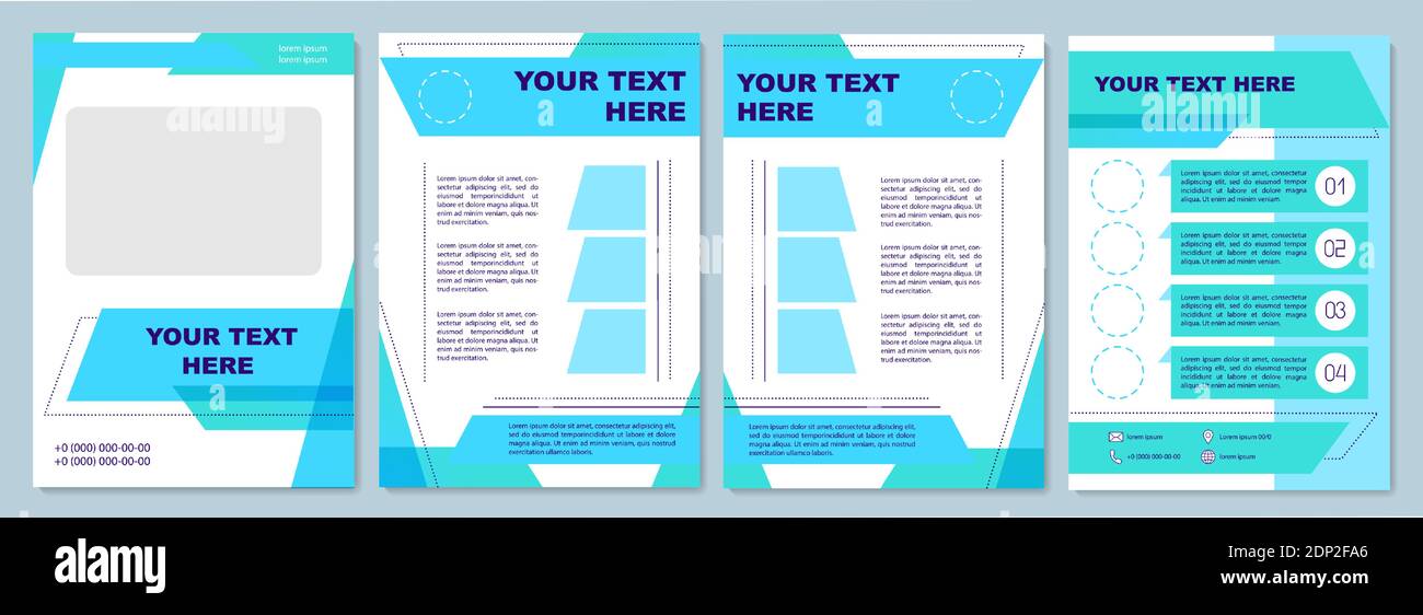 Turquoise business brochure template Stock Vector Image & Art - Alamy