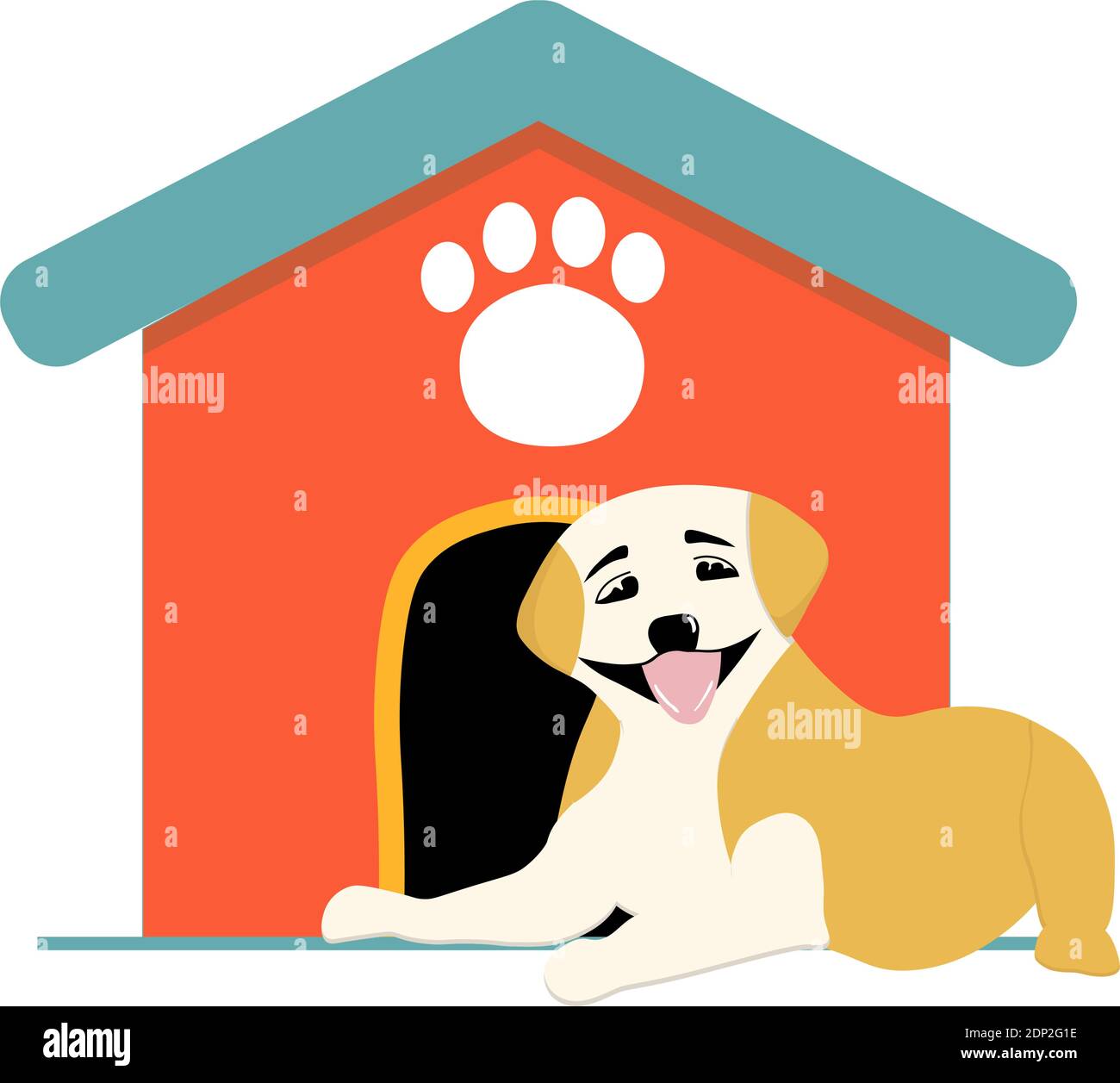 Beautiful dog booth, great design for any purposes Stock Vector Image ...