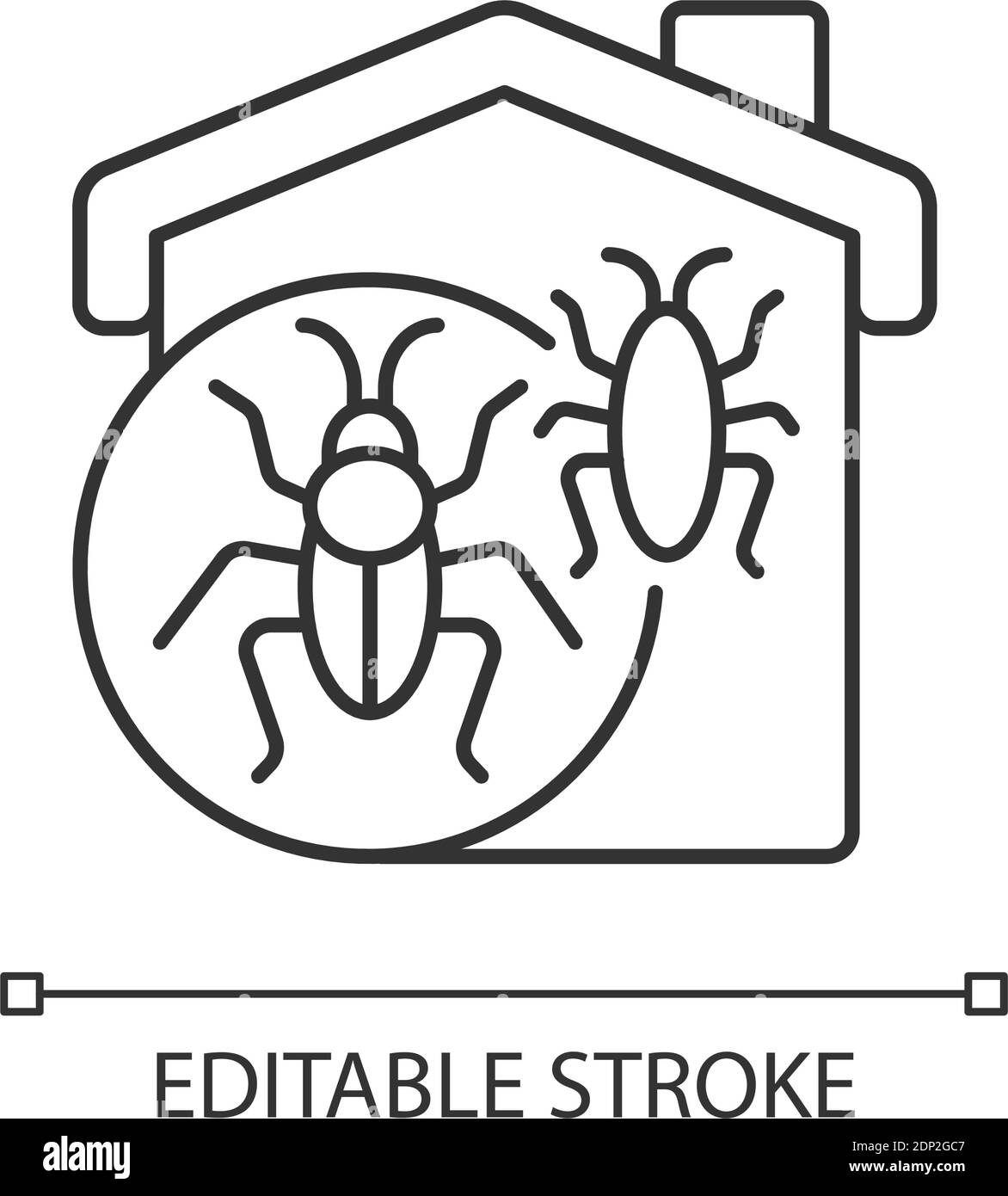 Cockroach linear icon pest Stock Vector Images - Alamy