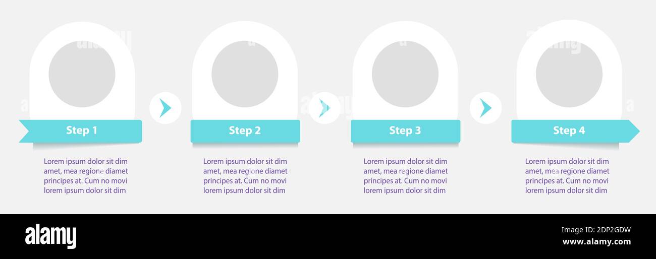 Simple modern flowchart with headers vector infographic template Stock ...