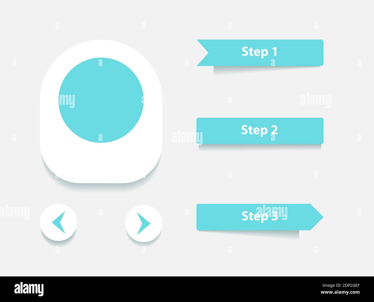 Blank flowchart vector infographic elements set Stock Vector Image ...