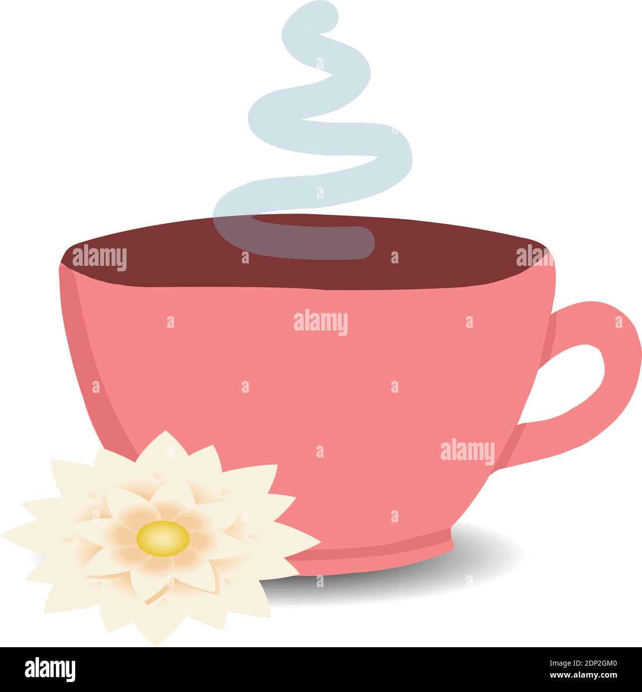 A cup with a healing drink. Vector illustration isolated. Spa procedure ...