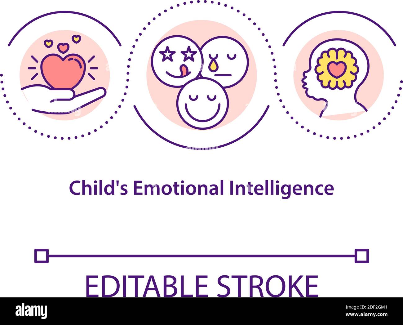 Child emotional intelligence concept icon Stock Vector Image & Art - Alamy