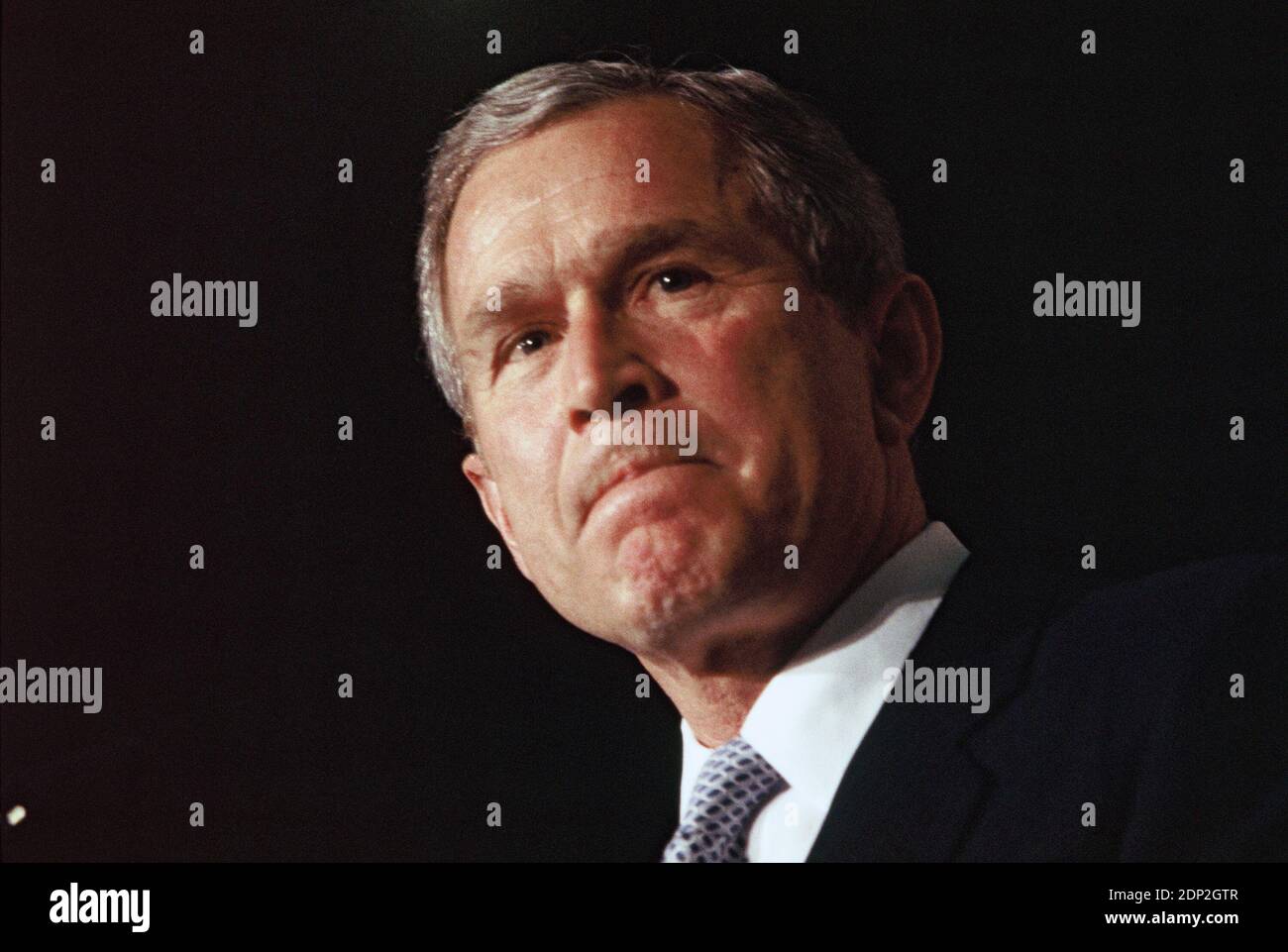 President George W Bush in 2001 Photograph by Dennis Brack bb 75 Stock ...