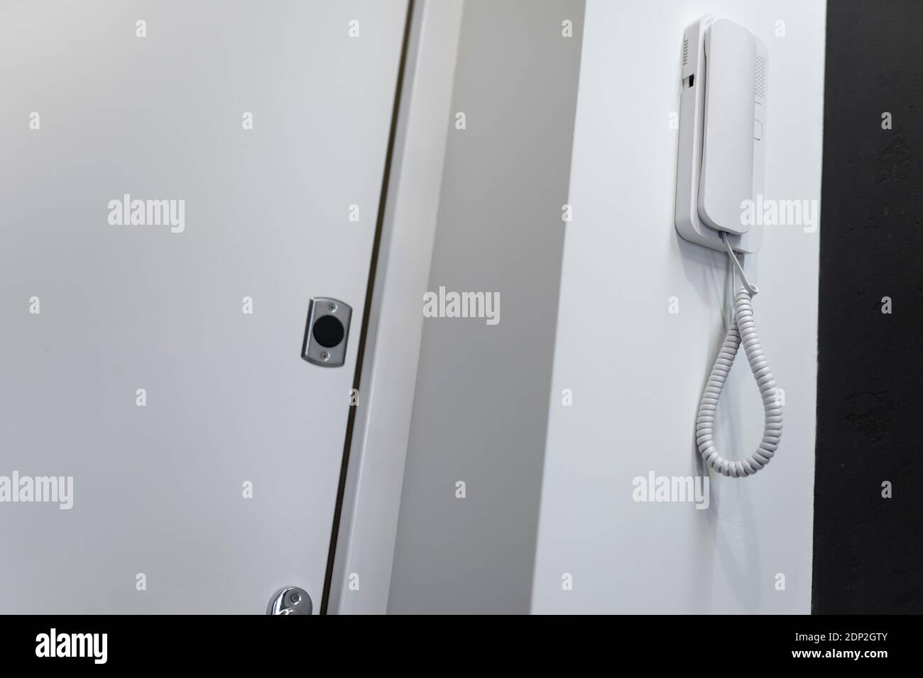 Intercom at the front door in the house Stock Photo - Alamy