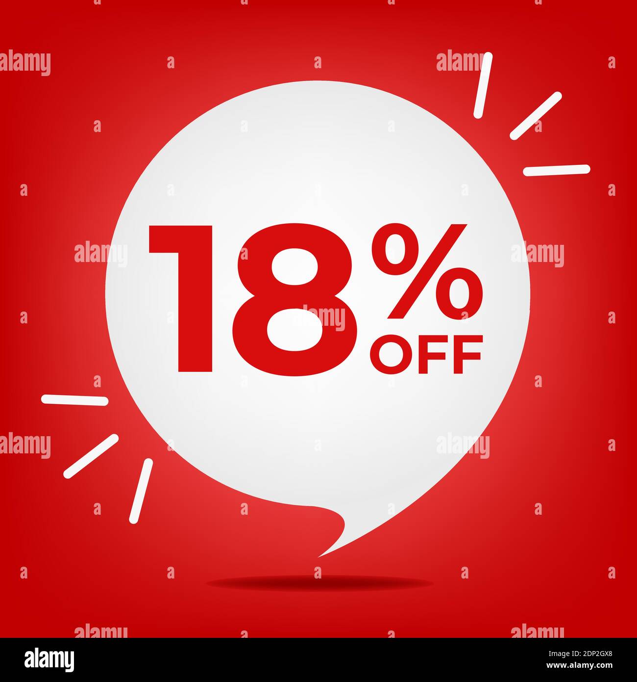 18 percent on white background Stock Vector Images - Alamy