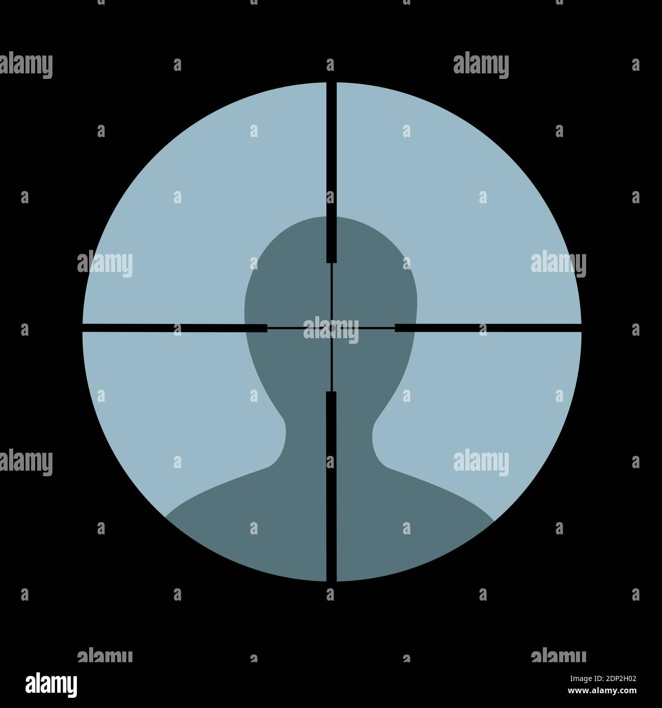 Headshot - sniper and marksman is shooting on the head of man, person ...